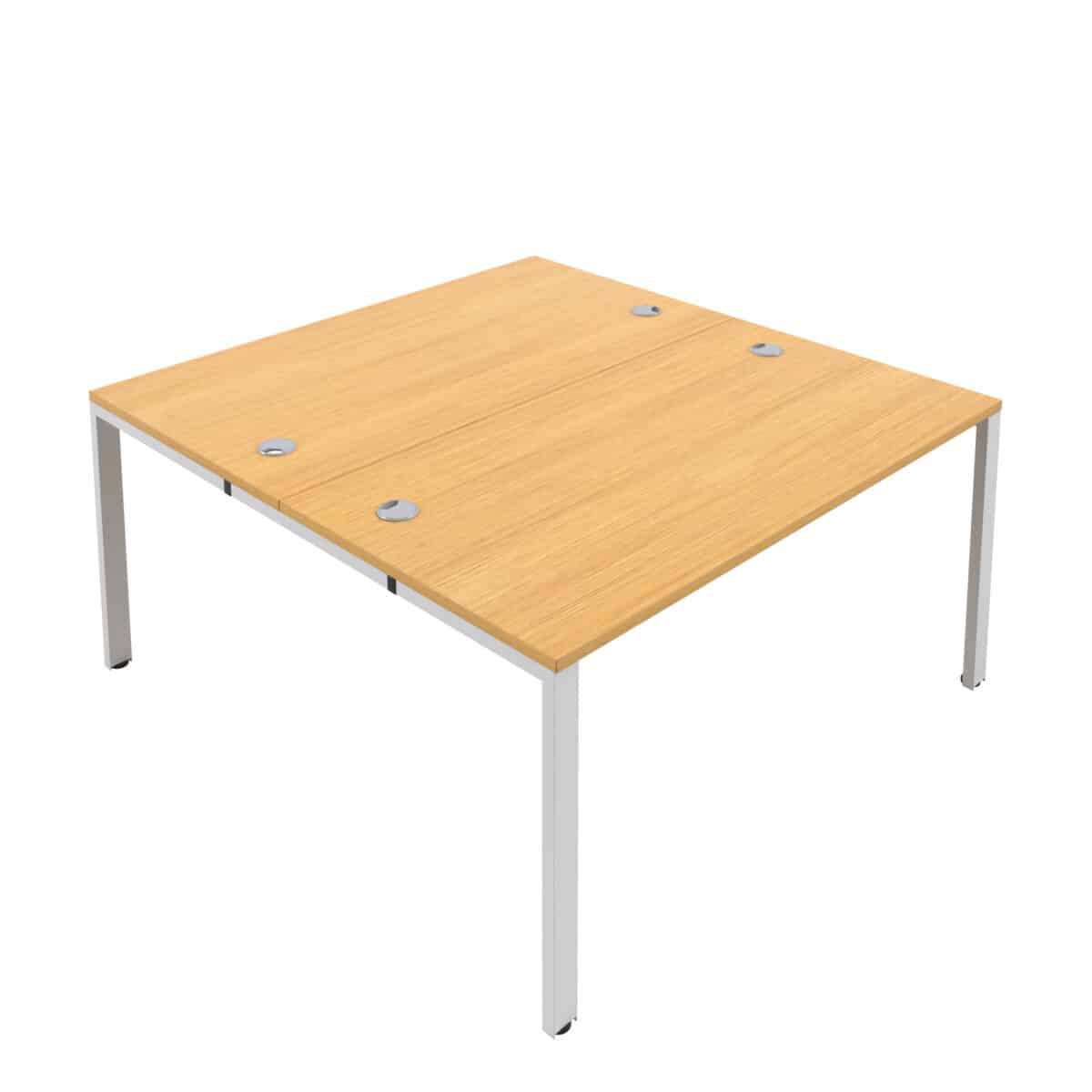 CB Bench with Cable Ports: 2 Person - Elm Workspace